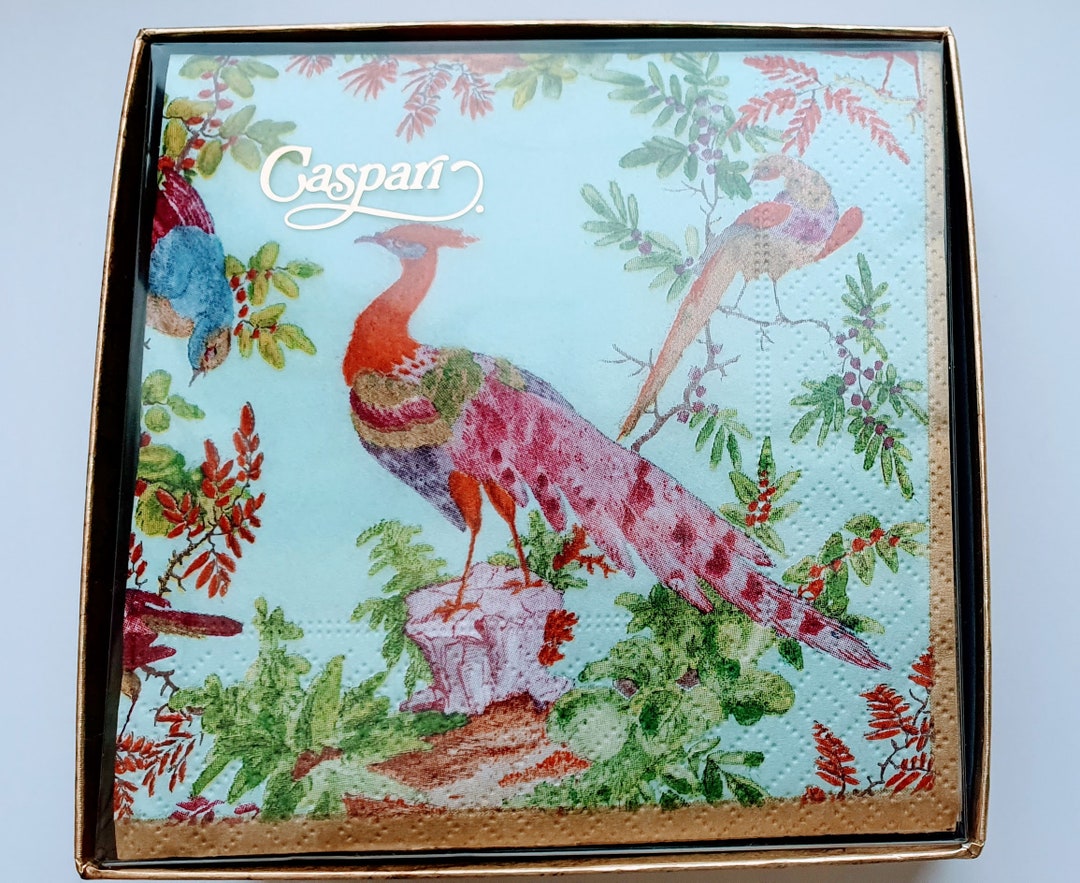 40 Chelsea Birds Boxed Cocktail Paper Napkins by Caspari - Etsy