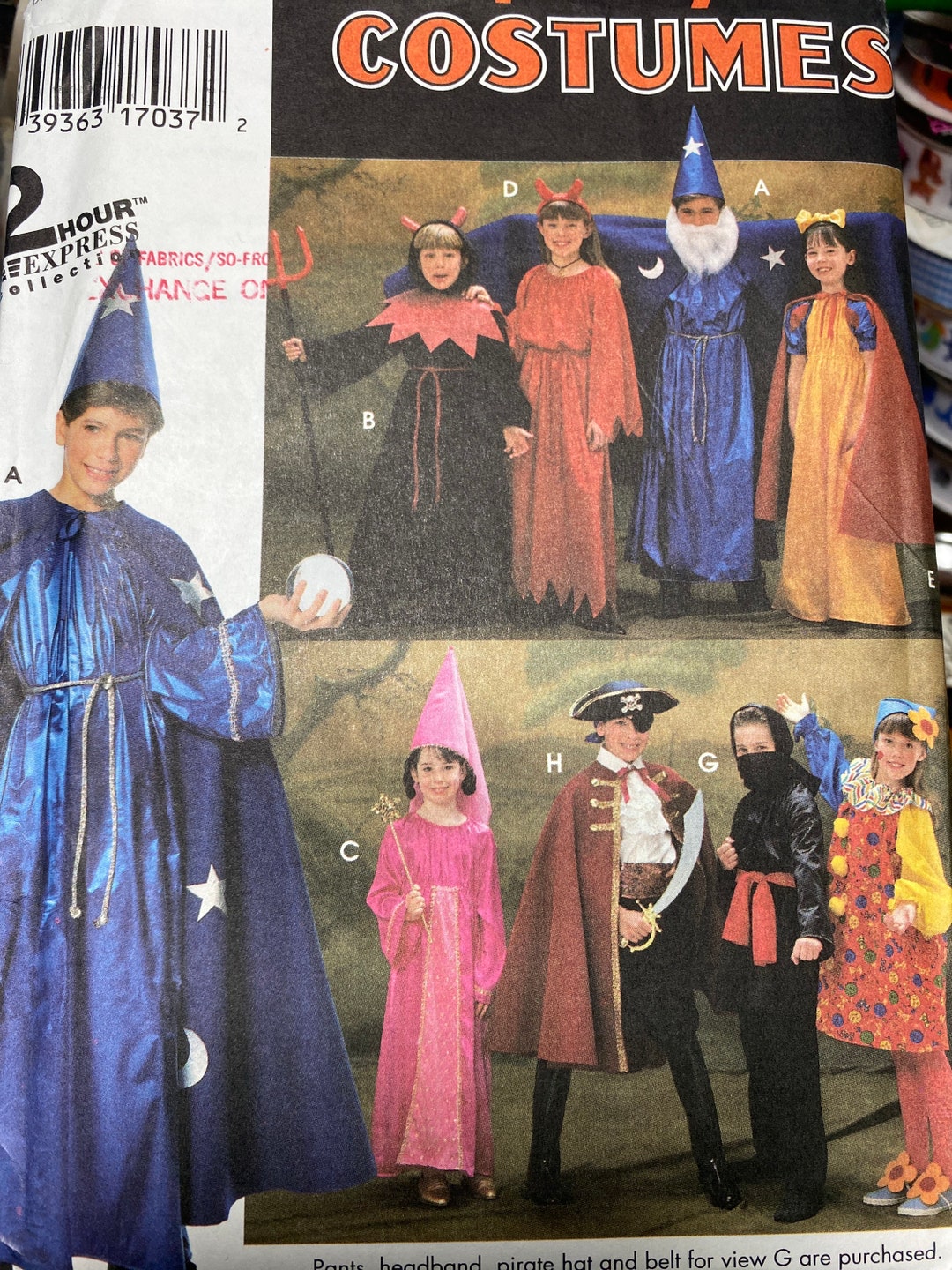 Simplicity Costume Pattern for Children. Make a Wizard, Snow White ...