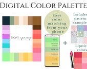 Light Spring Palette Digital Swatch Fan Seasonal Palette - Etsy