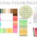 Light Spring Palette Digital Swatch Fan, Seasonal Palette, Armocromia ...