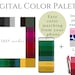 Deep dark Winter Palette, Digital Swatch Fan, Seasonal Palette ...
