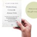 Color Analysis: Gift Voucher With Seasonal Palette, Instant Download - Etsy