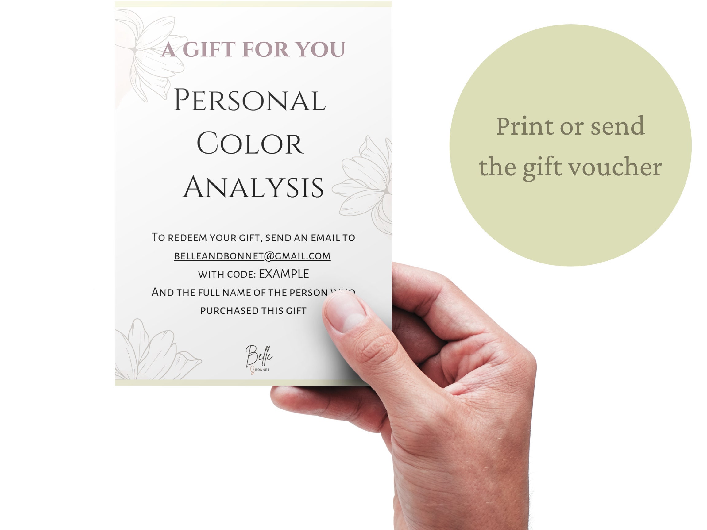 Color Analysis: Gift Voucher With Seasonal Palette, Instant Download - Etsy