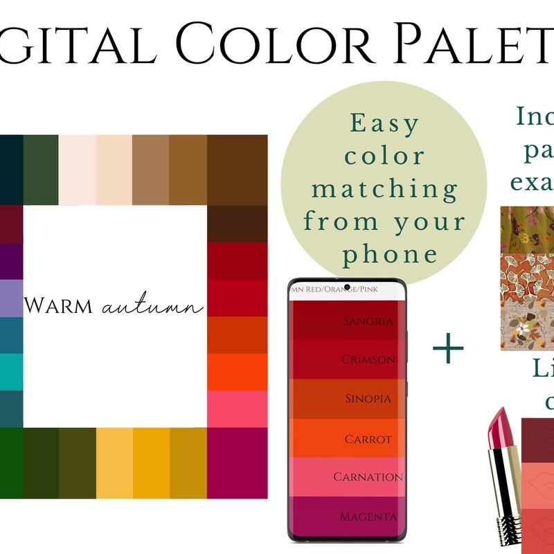 Warm Color Palette - Etsy