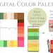 Warm true Spring Palette Digital Swatch Fan, Seasonal Palette ...