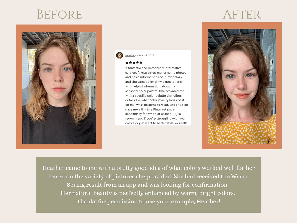 Color Analysis: Gift Voucher With Seasonal Palette, Instant Download - Etsy