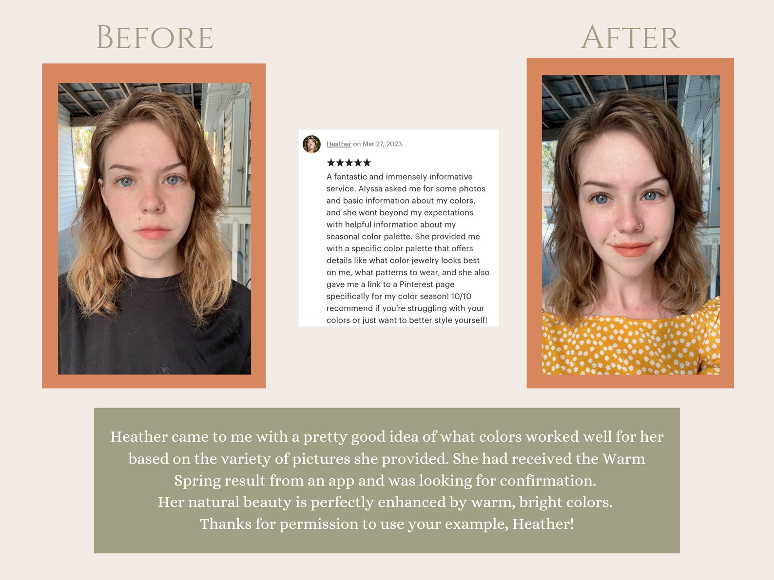 Color Analysis: Gift Voucher With Seasonal Palette, Instant Download - Etsy