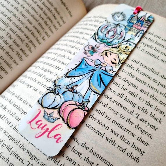 Cinderella Bookmark Personalised Princess Gift Name Gift Metal - Etsy