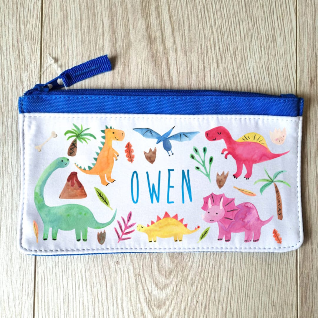 Magical Dinosaurs Pencil Case Dinosaur School Supplies Personalised ...