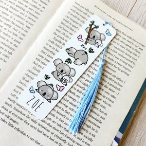 Koala Bear Bookmark Personalised Kawaii Koala Gift Name Gift Metal ...