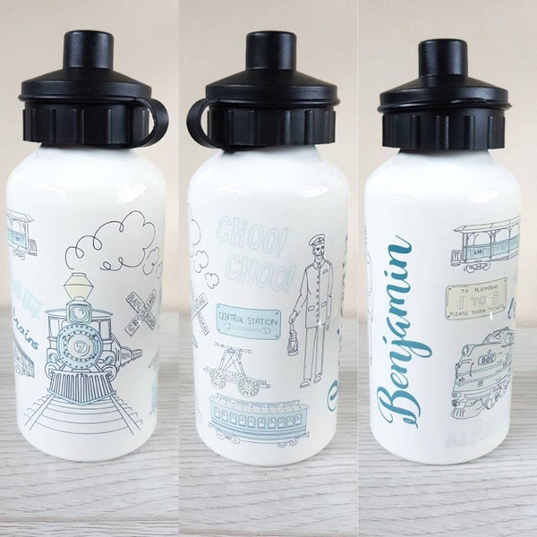 Train Water Bottle - Etsy