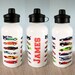Racing Cars Water Bottle Personalised Bottle Custom Water Bottle Sports ...