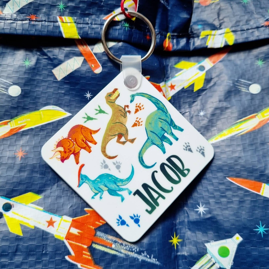 Scary Dinosaur Bag Tag Keyring Dinosaurs Gift Jurassic Gift ...