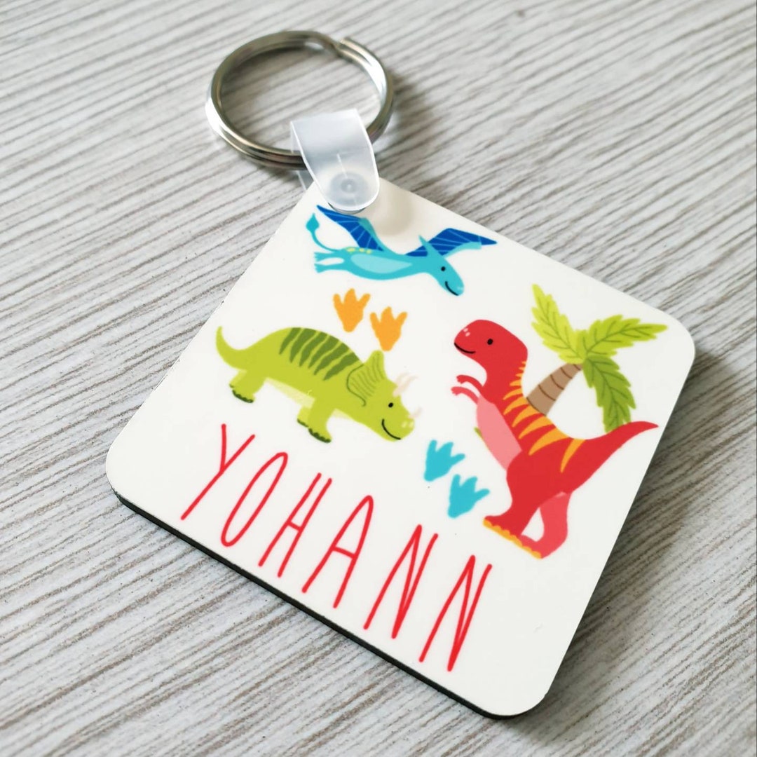 Primary Colour Dinosaur Keyring Dinosaurs Gift Jurassic Gift ...