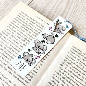 Koala Bear Bookmark Personalised Kawaii Koala Gift Name Gift Metal ...