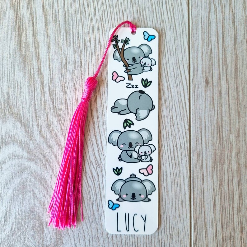 Koala Bear Bookmark Personalised Kawaii Koala Gift Name Gift - Etsy