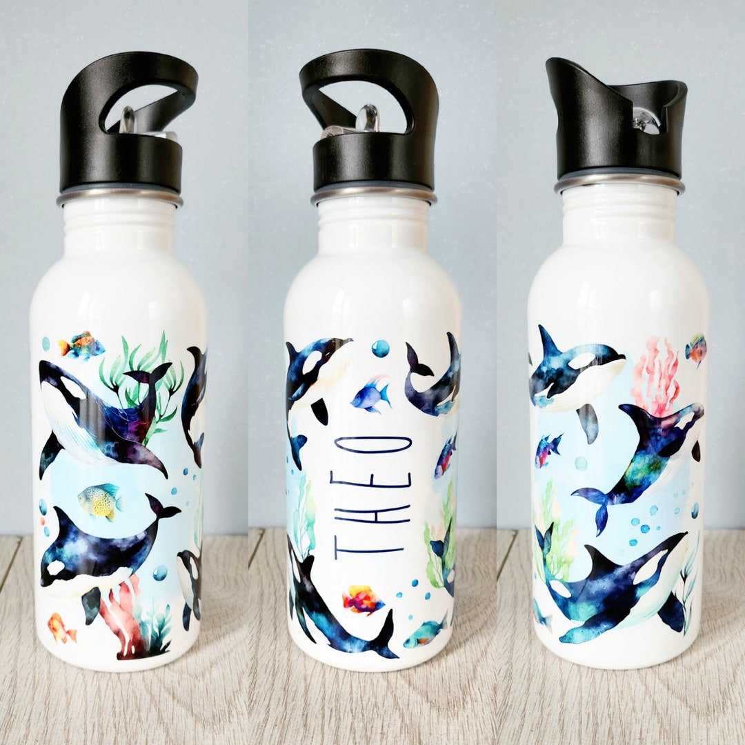 Orca Water Bottle Killer Whale Personalised Bottle Orcas Water Bottle ...