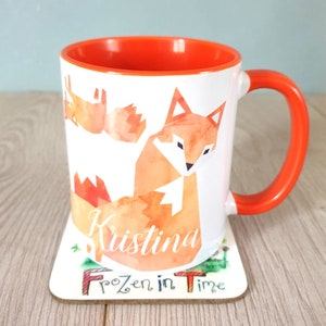 Watercolour Fox Mug Coffee Mug Cute Coffee Mug Woodland Ceramic 11oz ...