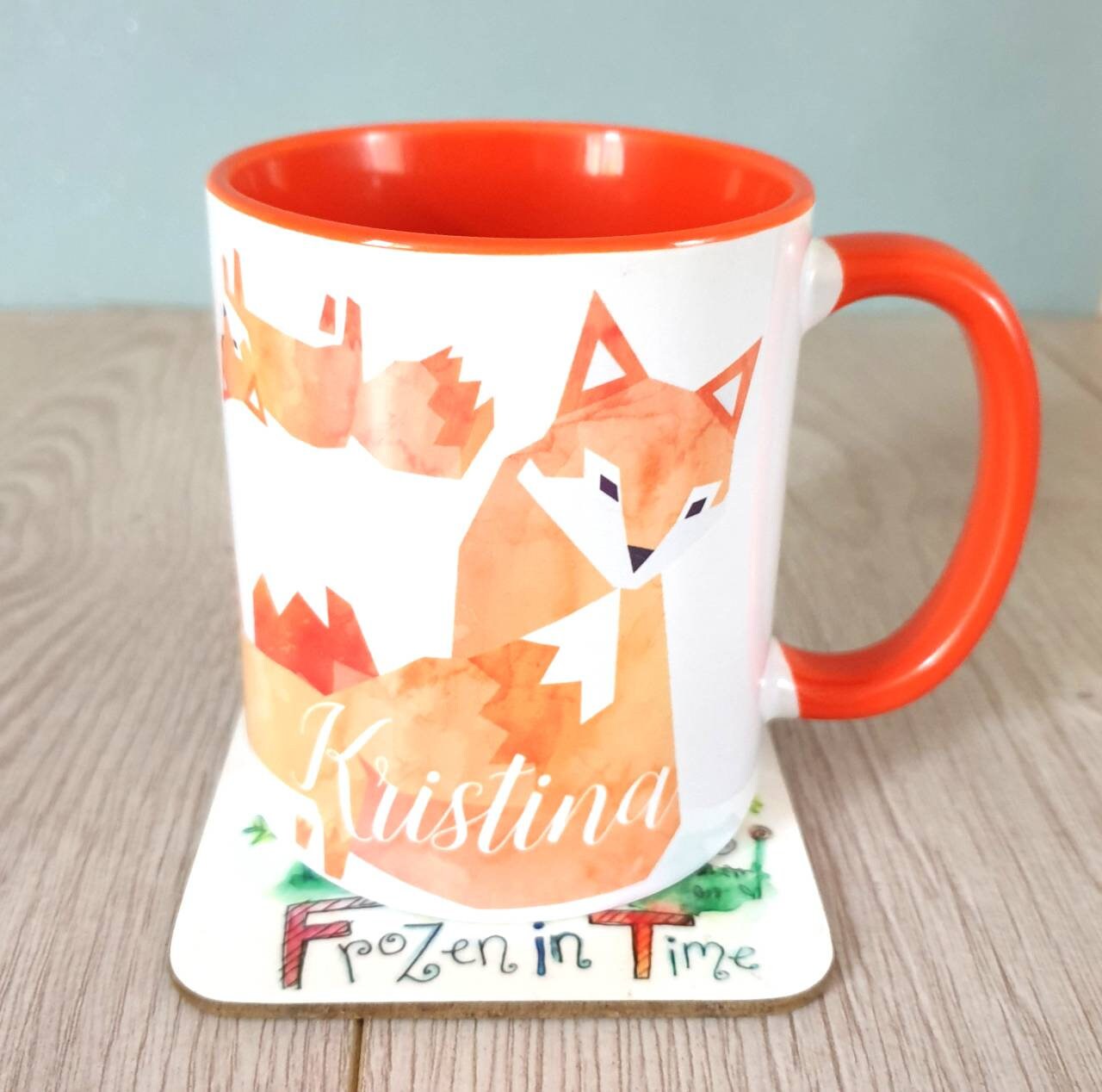 Watercolour Fox Mug Coffee Mug Cute Coffee Mug Woodland Ceramic 11oz ...