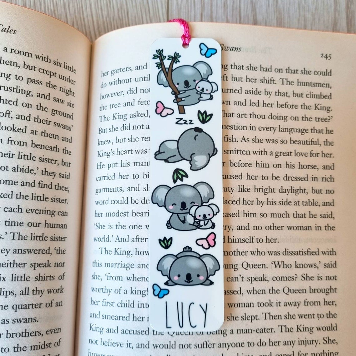 Koala Bear Bookmark Personalised Kawaii Koala Gift Name Gift - Etsy