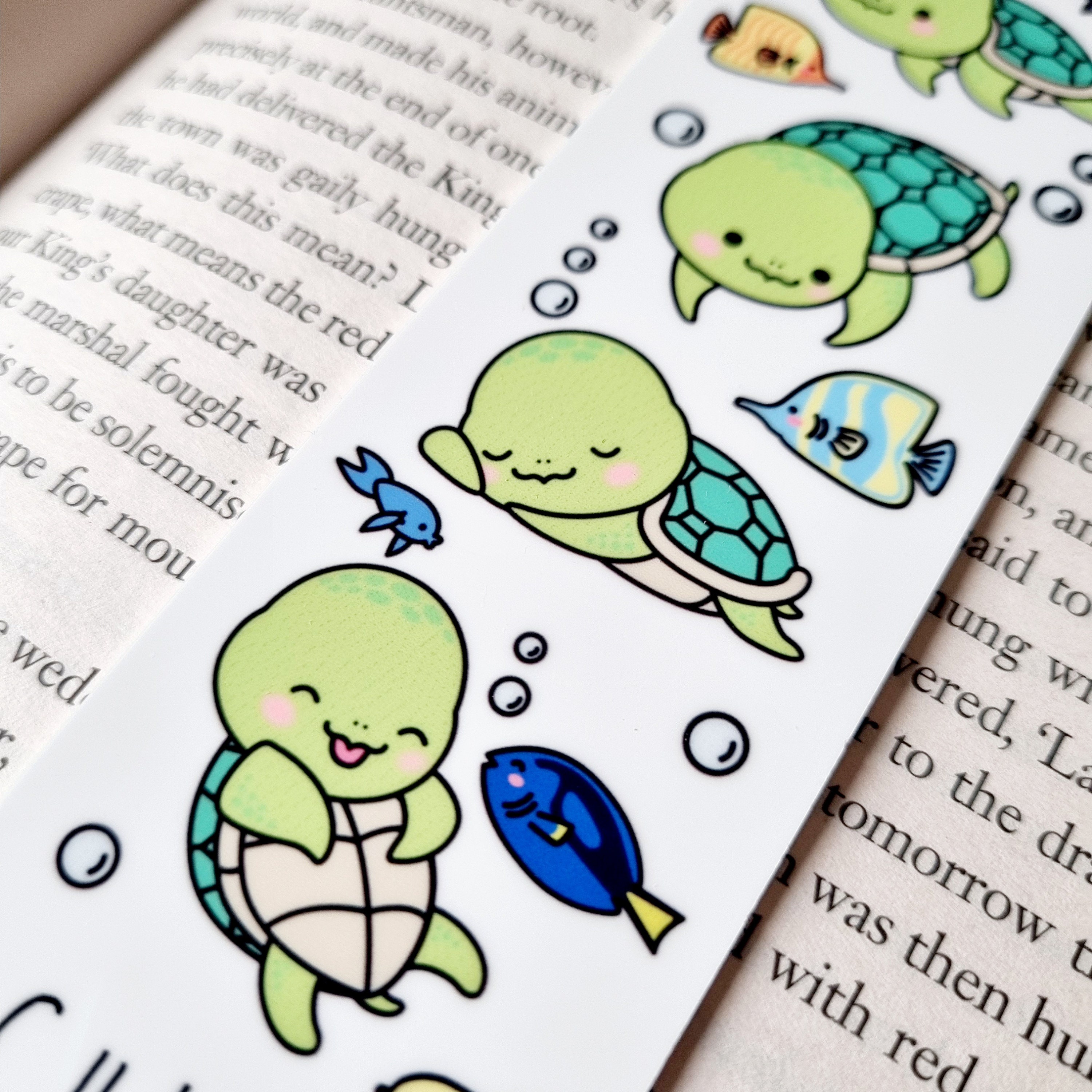 Sea Turtle Bookmark Personalised Kawaii Turtle Gift Name Gift Metal ...