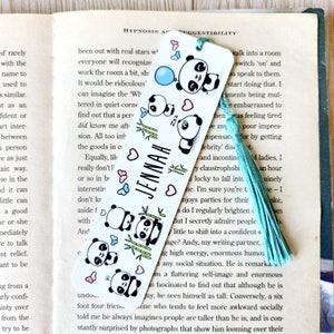 Panda Bear Bookmark Personalised Kawaii Panda Gift Name Gift Metal ...