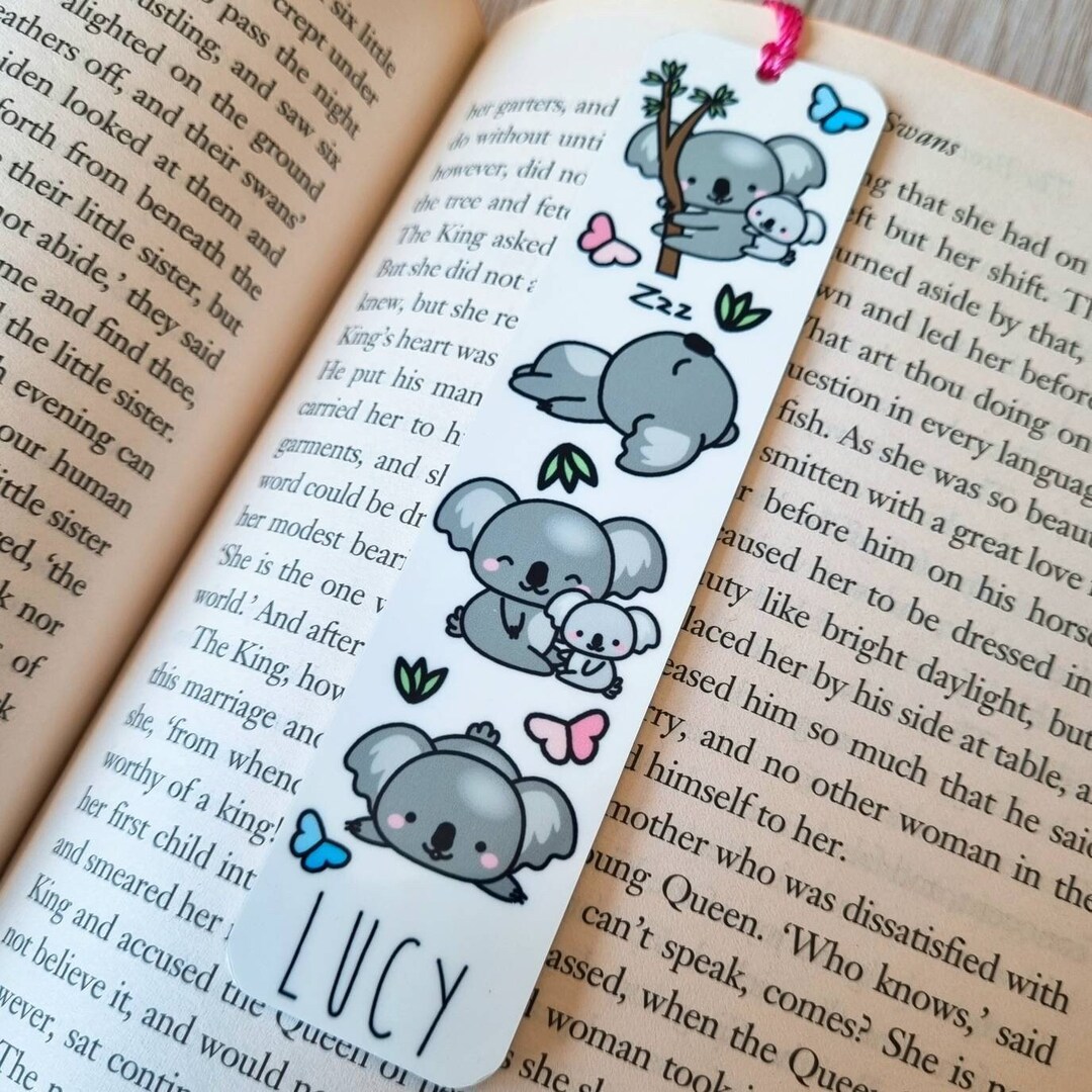 Koala Bear Bookmark Personalised Kawaii Koala Gift Name Gift - Etsy