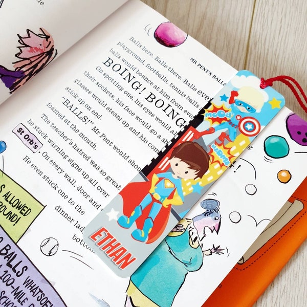 Superhero Bookmark - Etsy