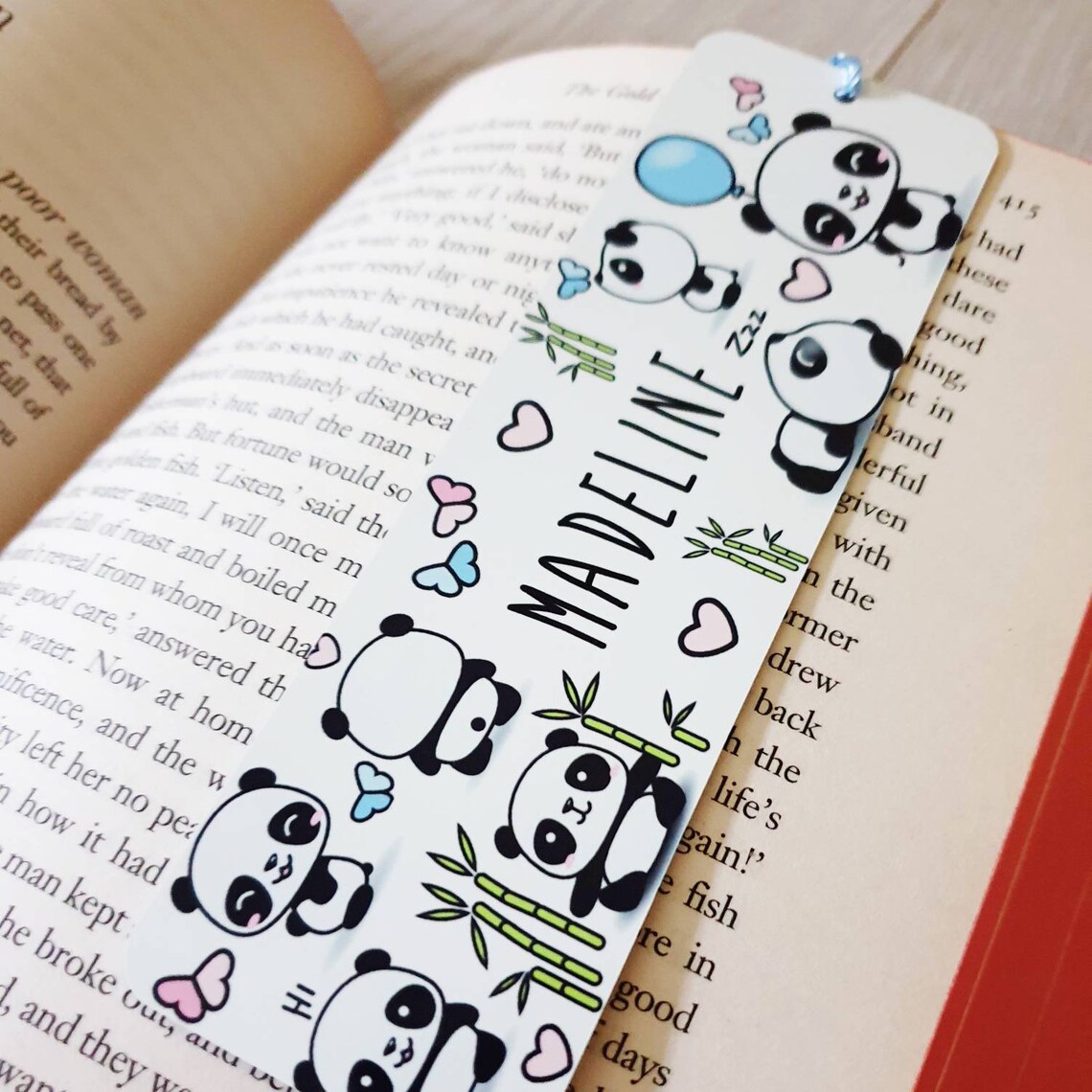Panda Bear Bookmark Personalised Kawaii Panda Gift Name Gift - Etsy