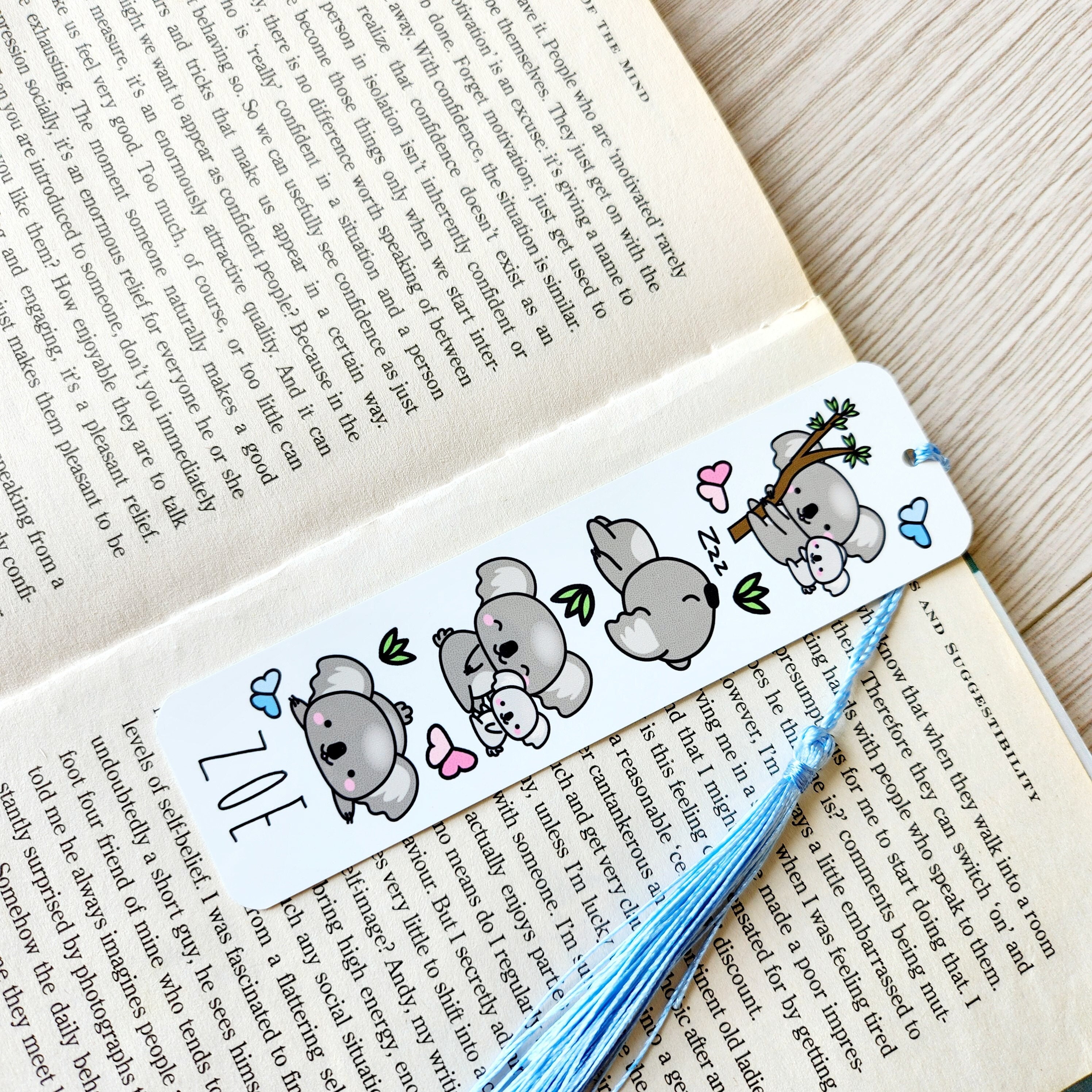 Koala Bear Bookmark Personalised Kawaii Koala Gift Name Gift Metal ...