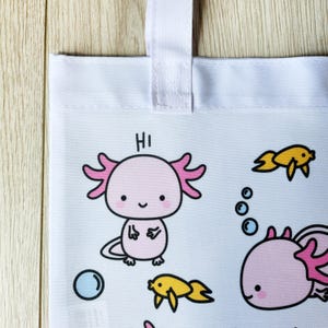 Axolotl Bag Reusable Gift Bag Tote Bag Gym Back to School Bag Amphibian ...