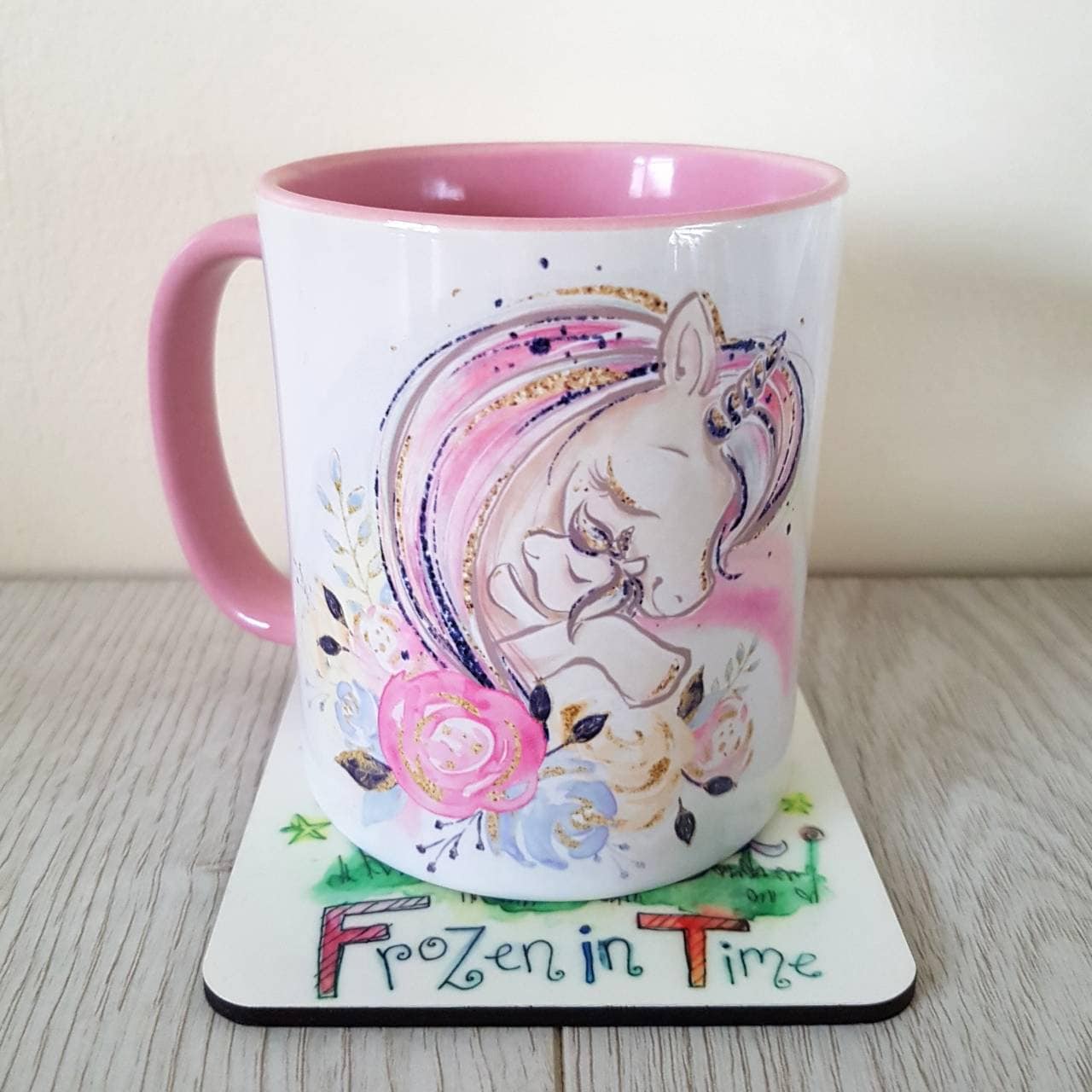 Personalized Unicorn Mug Glitter Design Coffee Mug Unicorns Etsy