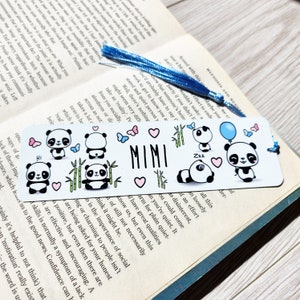 Panda Bear Bookmark Personalised Kawaii Panda Gift Name Gift Metal ...