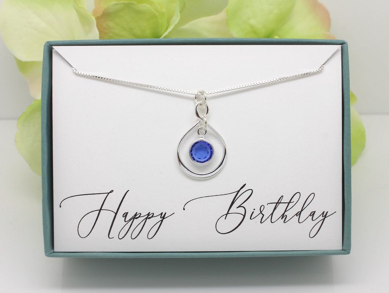 September Birthday Gift Blue Sapphire Swarovski Birthstone - Etsy