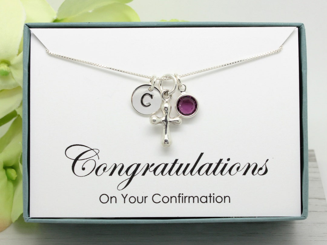 Confirmation Gift for Girl, Personalized 925 Sterling Silver Necklace ...