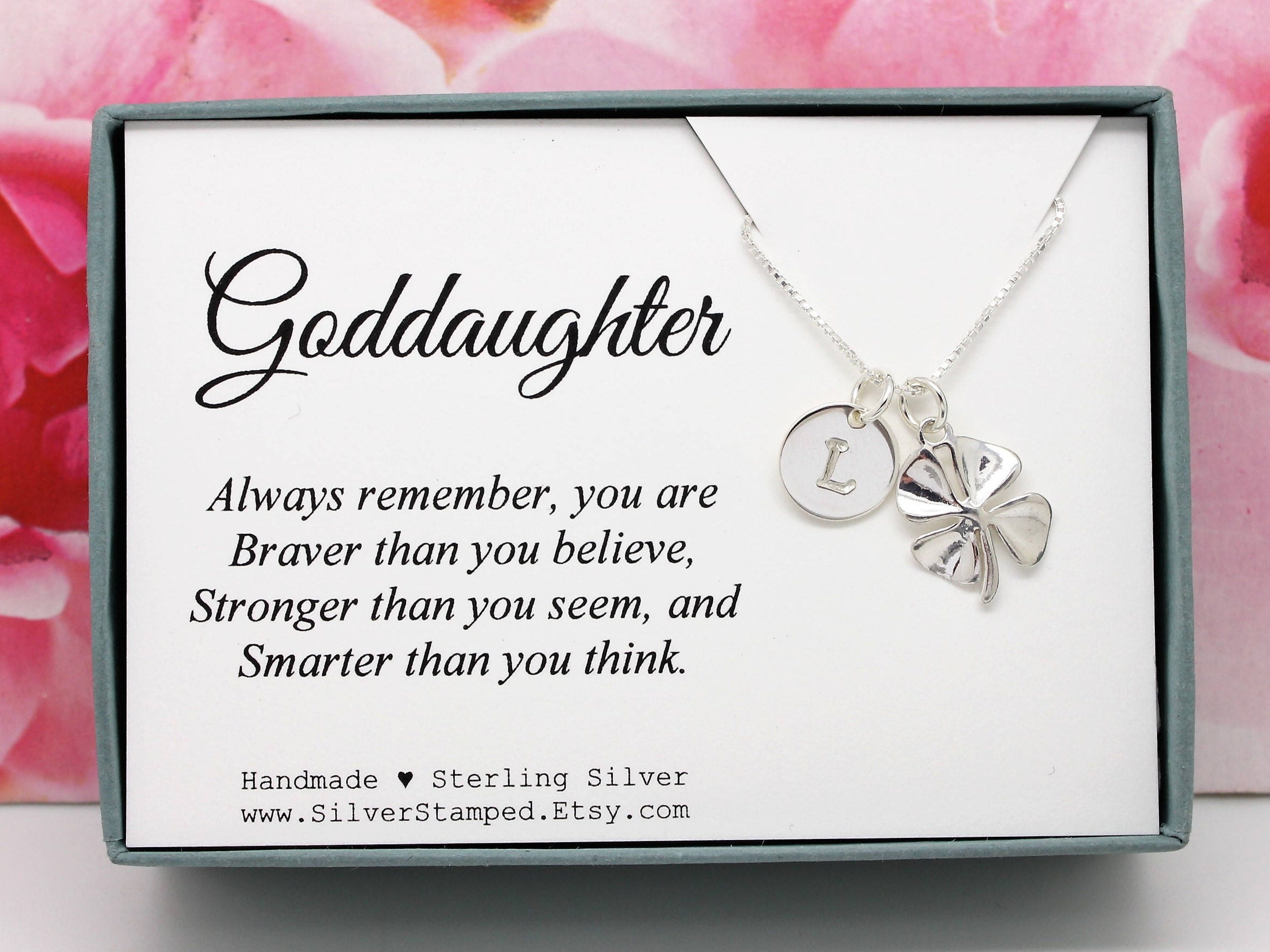 Goddaughter Gift for God Daughter Necklace Sterling Silver | Etsy