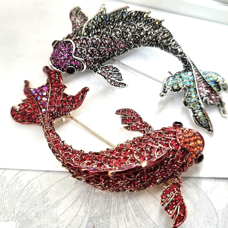 Vintage Fish Brooch - Etsy