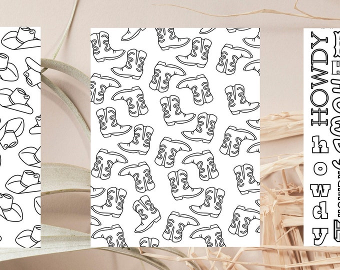 Howdy Coloring Pages - Etsy