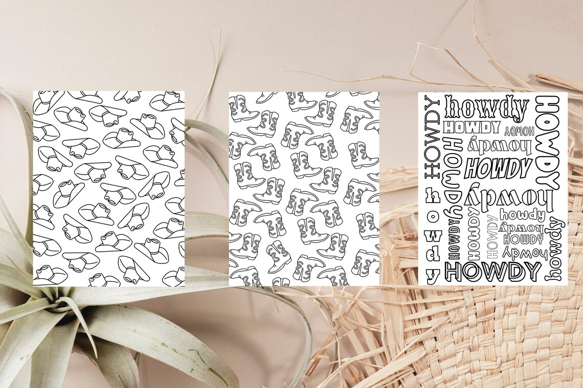 Howdy Coloring Pages - Etsy