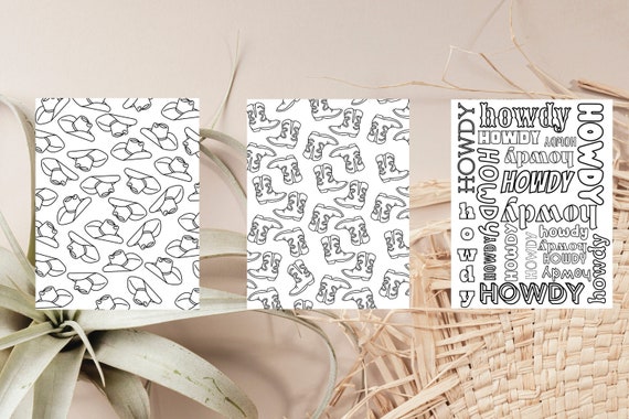 Howdy Coloring Pages | Etsy