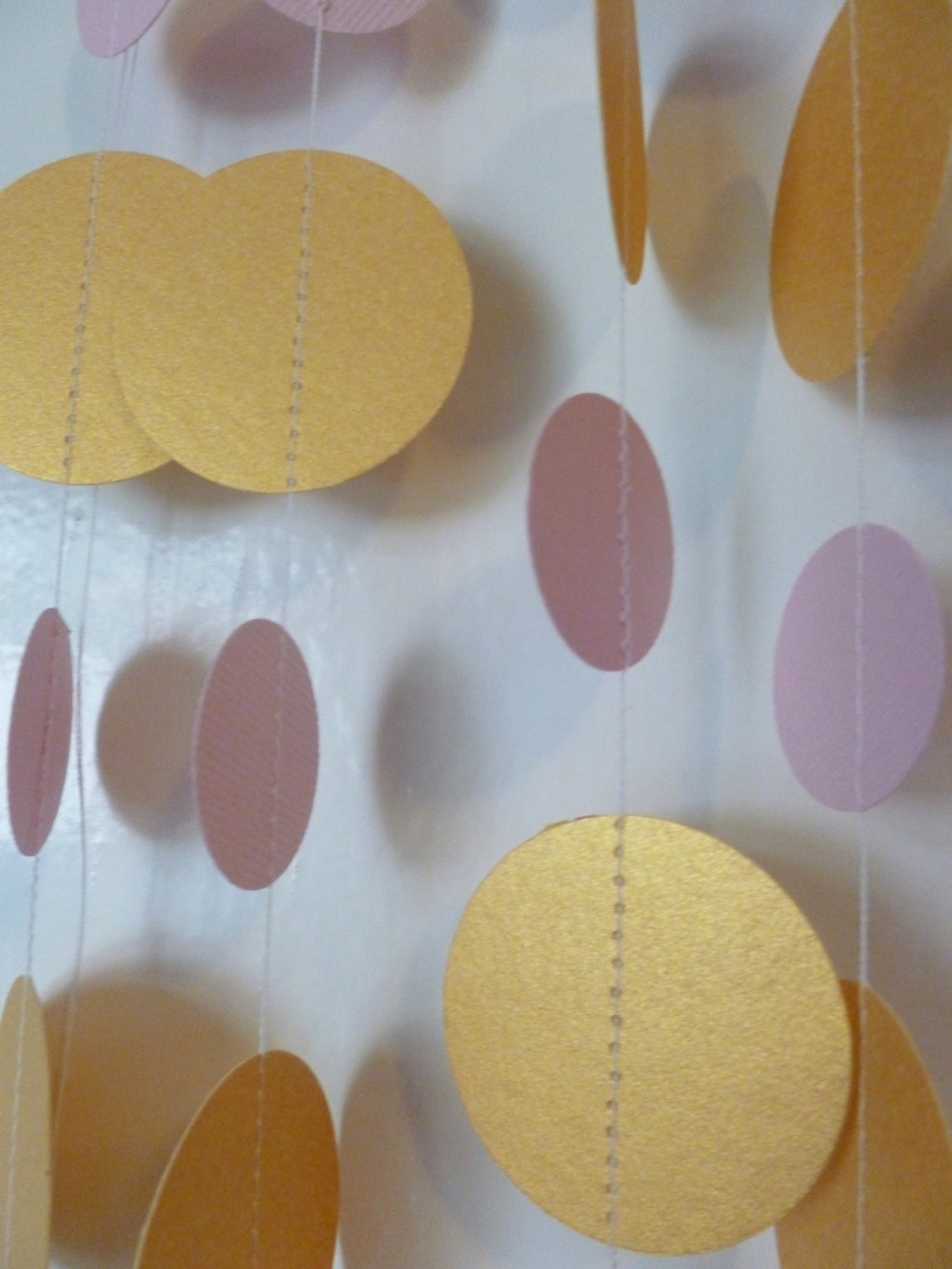 Pink Gold Paper Garland Wedding Bridal Shower Decor - Etsy