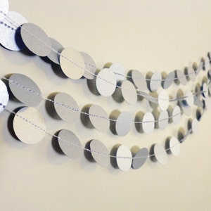 Wedding Silver Paper Garland Bridal Shower Decor Silver - Etsy
