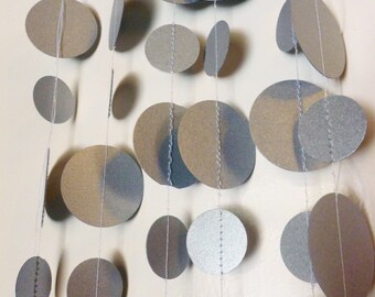 Wedding Silver Paper Garland Bridal Shower Decor Silver | Etsy