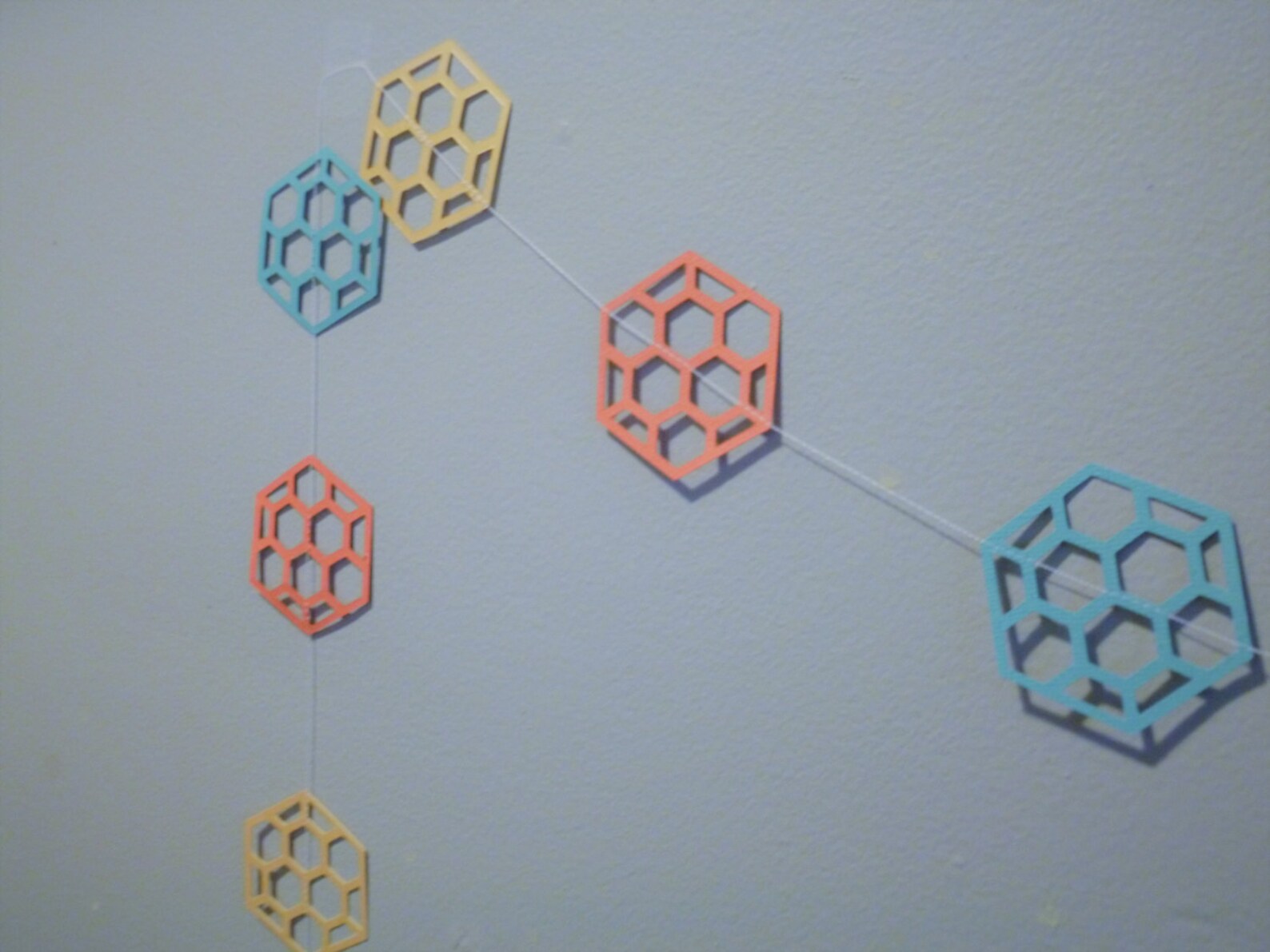 Geometric Hexagon Teal Garland Geometric Office Cubicle - Etsy
