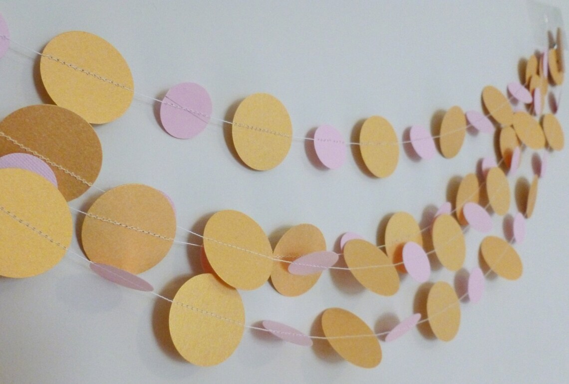 Pink Gold Paper Garland Wedding Bridal Shower Decor - Etsy