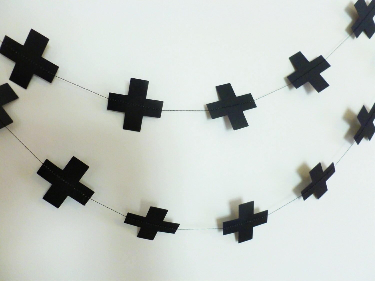 Swiss Cross Black Geometric Garland Minimalist Party Decor - Etsy