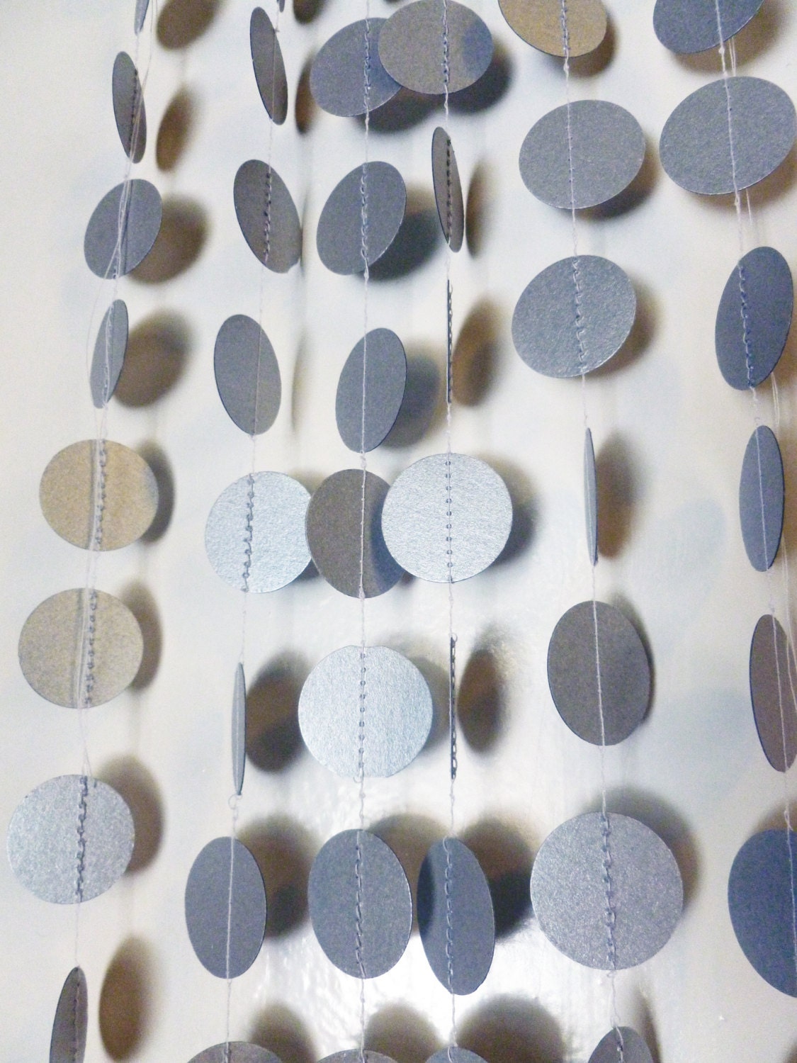 Wedding Silver Paper Garland Bridal Shower Decor Silver - Etsy