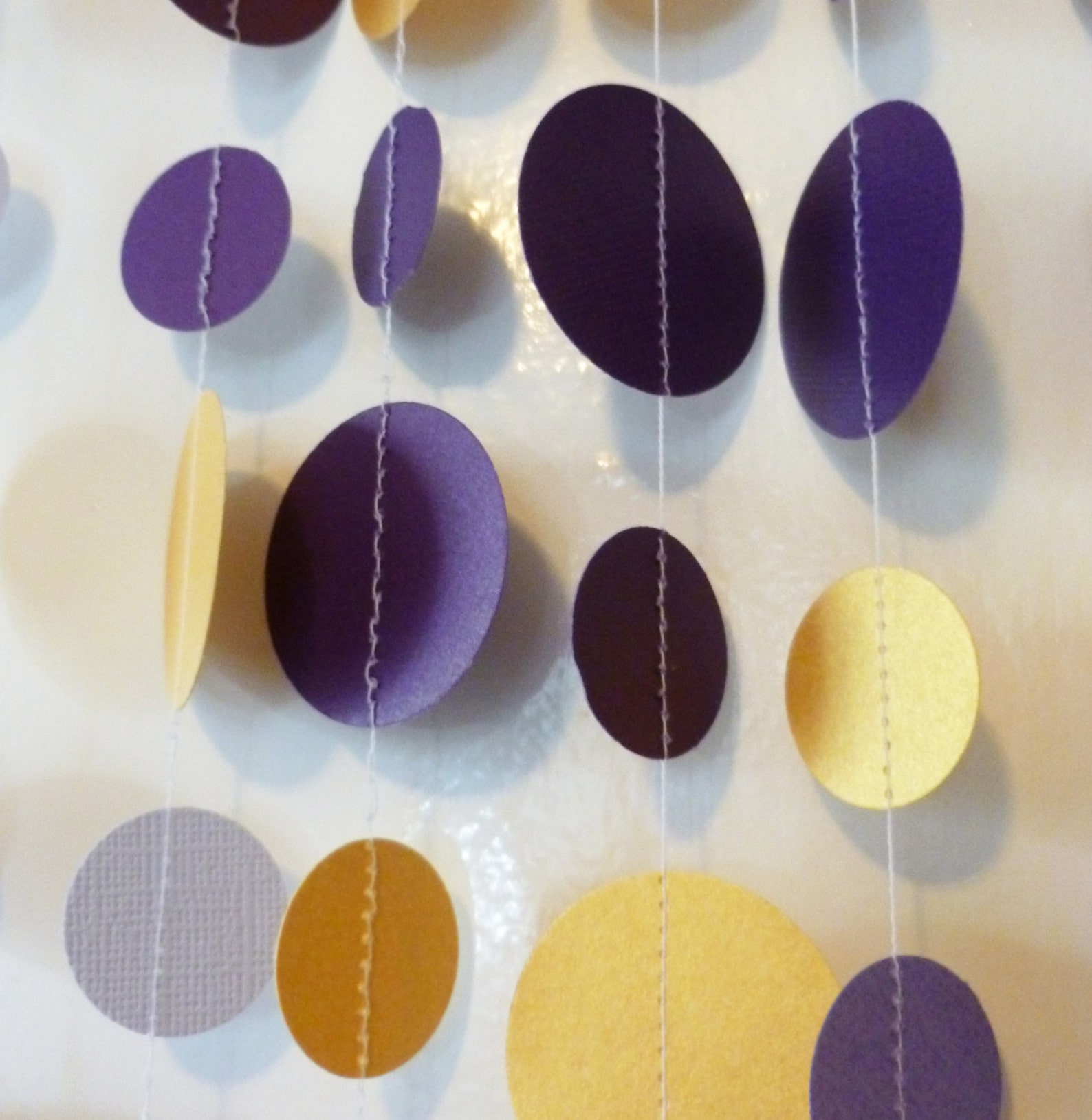 Gold Shimmer and Royal Purple Paper Garland Purple Gold | Etsy