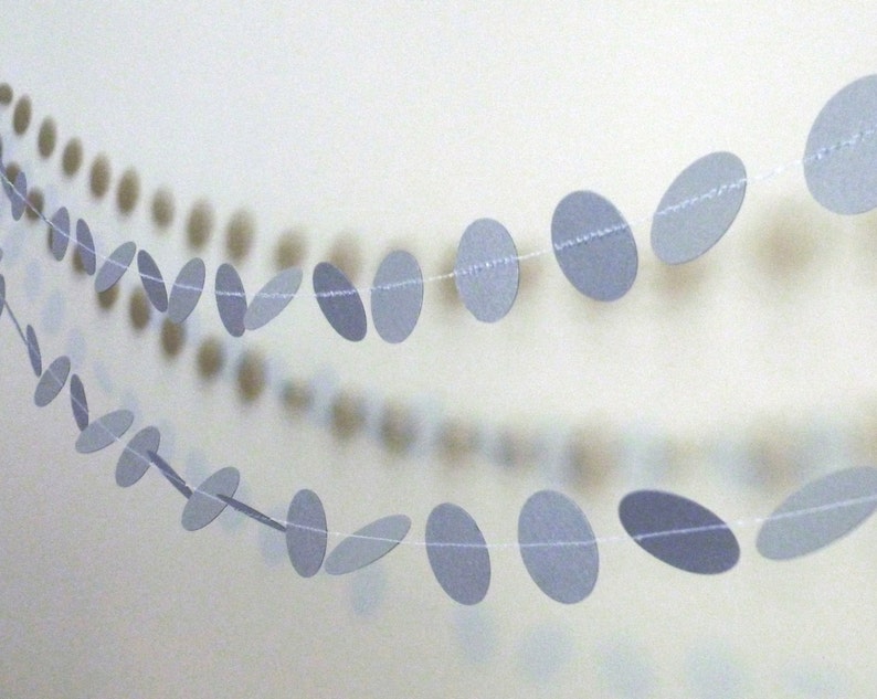 Wedding Silver Paper Garland Bridal Shower Decor Silver | Etsy