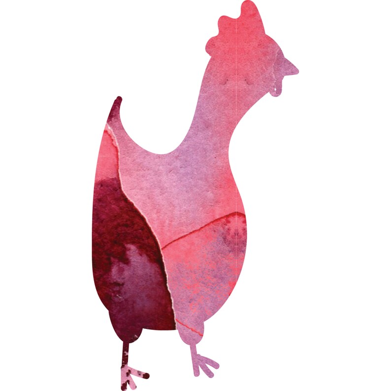 Watercolor Chicken Clip Art- PNG Download Digital File - Etsy